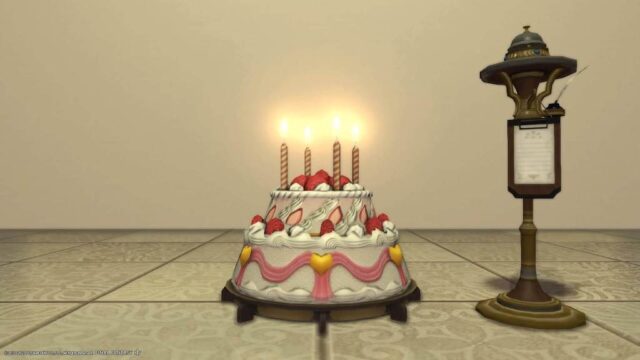 「バースデーケーキ」の詳細紹介｜FF14ハウジング家具データベース|HOUSING COLLECTION