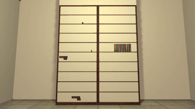 「ウォールブックシェルフ -Mounted Bookshelf-」の詳細紹介｜FF14ハウジング家具データベース|HOUSING COLLECTION