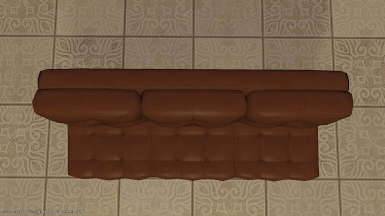 「レザーソファ -Leather Sofa-」の詳細紹介｜FF14ハウジング家具データベース|HOUSING COLLECTION