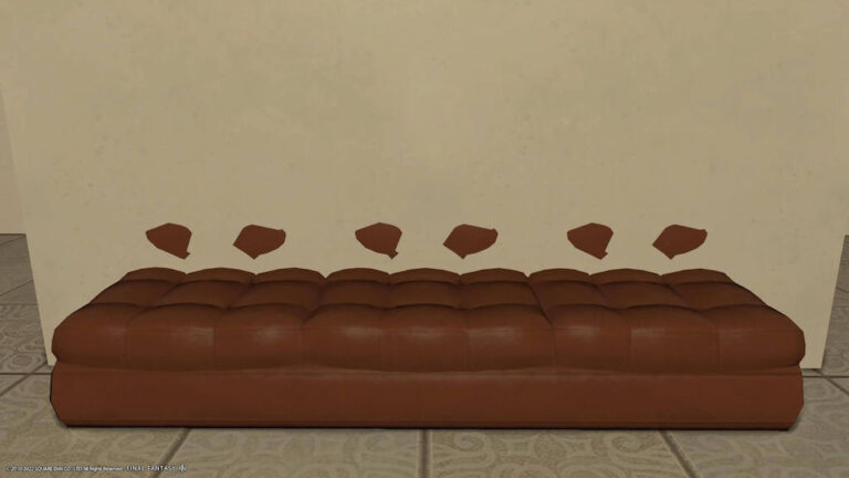 「レザーソファ -Leather Sofa-」の詳細紹介｜FF14ハウジング家具データベース|HOUSING COLLECTION