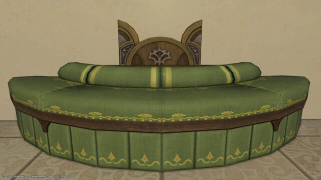 「シュラウド・カウチ -Glade Couch-」の詳細紹介｜FF14ハウジング家具データベース|HOUSING COLLECTION