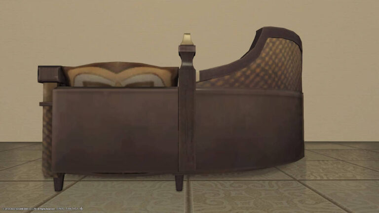 「サザンカウチ -South Seas Couch-」の詳細紹介｜FF14ハウジング家具データベース|HOUSING COLLECTION