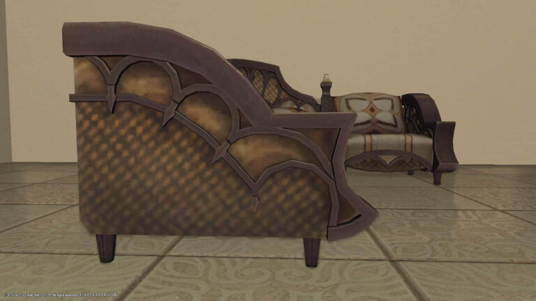 「サザンカウチ -South Seas Couch-」の詳細紹介｜FF14ハウジング家具データベース|HOUSING COLLECTION