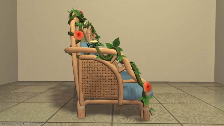 「トロピカルソファ -Rattan Sofa-」の詳細紹介｜FF14ハウジング家具データベース|HOUSING COLLECTION