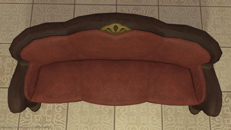 「御用邸の長椅子 -Manor Couch-」の詳細紹介｜FF14ハウジング家具データベース|HOUSING COLLECTION
