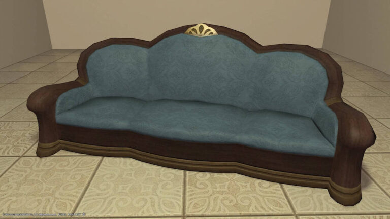 「御用邸の長椅子 -Manor Couch-」の詳細紹介｜FF14ハウジング家具データベース|HOUSING COLLECTION