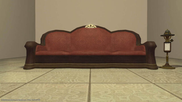 「御用邸の長椅子 -Manor Couch-」の詳細紹介｜FF14ハウジング家具データベース|HOUSING COLLECTION