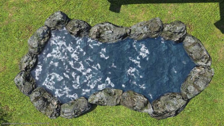 「ラージガーデンポンド -Large Garden Pond-」の詳細紹介｜FF14ハウジング家具データベース|HOUSING COLLECTION