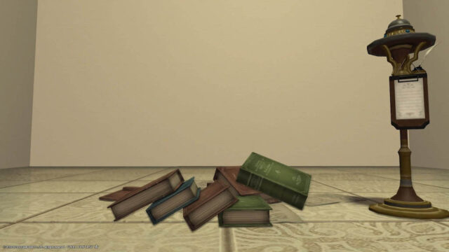 「散らかった書物 -Scattered Tomes-」の詳細紹介｜FF14ハウジング家具データベース|HOUSING COLLECTION