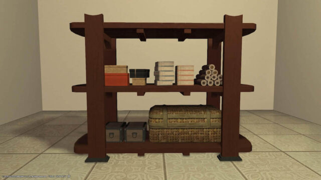 「白銀飾棚 -Hingan Open-shelf Bookcase-」の詳細紹介｜FF14ハウジング家具データベース|HOUSING ...
