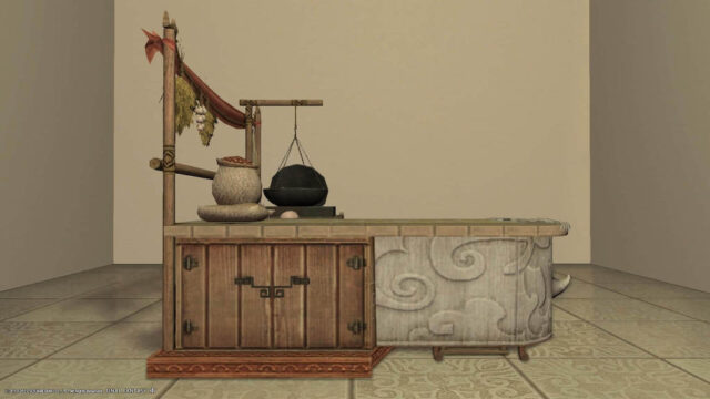 「ステップキッチン -Steppe Kitchen-」の詳細紹介｜FF14ハウジング家具データベース|HOUSING COLLECTION